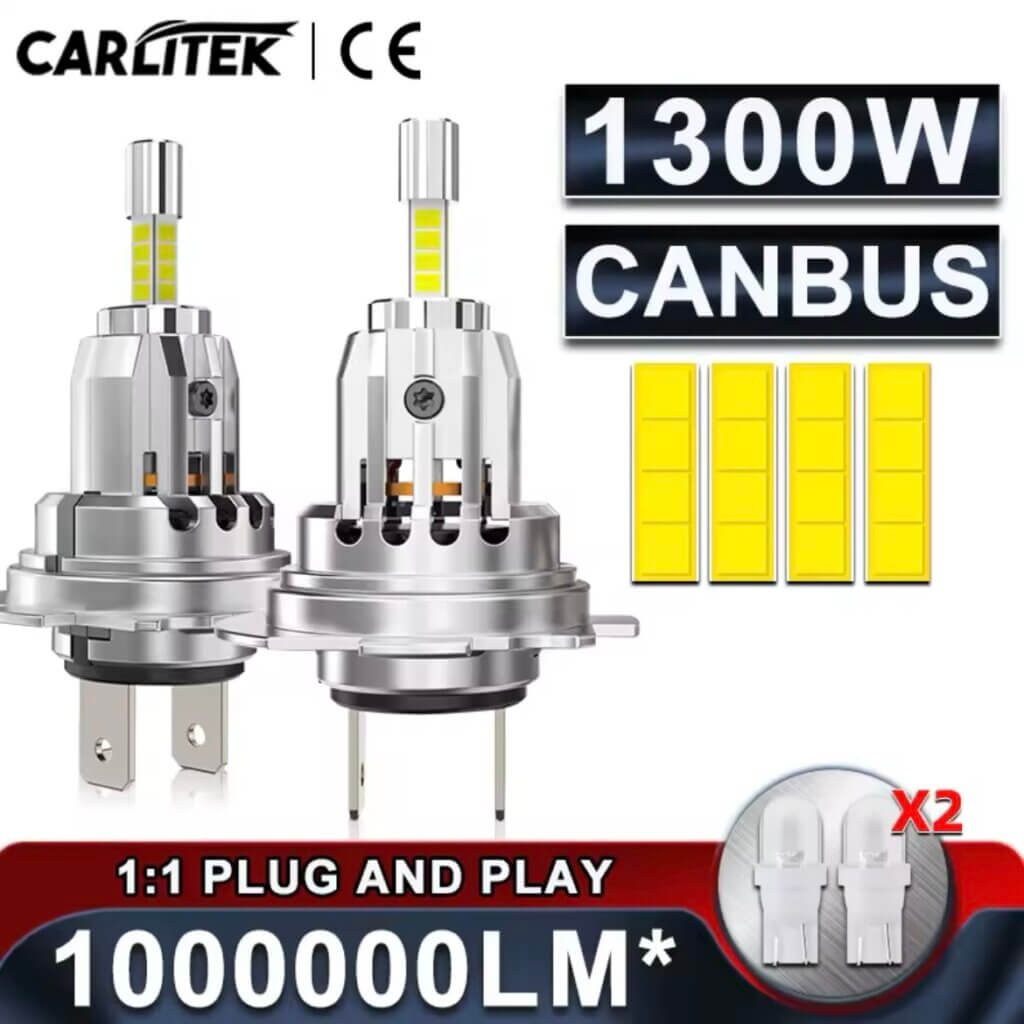 H7 LED Λάμπες 1300W 6500K με 4-πλευρο CSP Chip - Carelectron